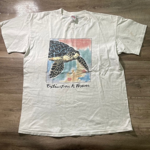 Anvil | Shirts | Vintage 9s Turtle Extinction Is Forever Single Stitch ...